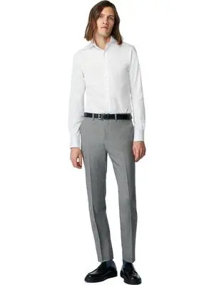 INDOCHINO Haddington Wool Silk Trousers - Gray