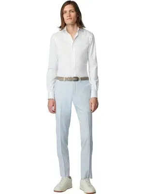 INDOCHINO Tailored Stripe Wool Trousers - Blue