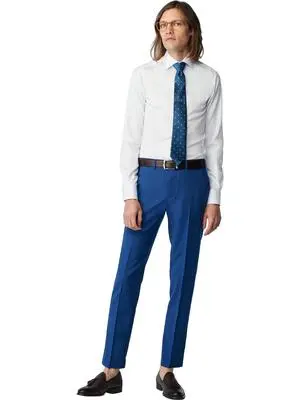 INDOCHINO Milano Wool Tailored Trousers - Blue