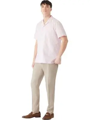 INDOCHINO Kenley Stripe Lilac Camp Shirt - Pink