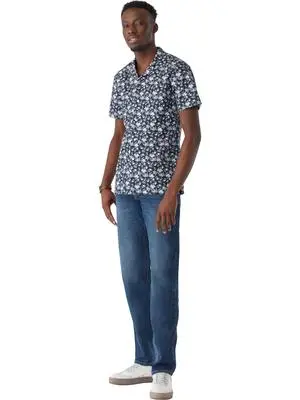 INDOCHINO Kettleby Floral Camp Shirt - Navy