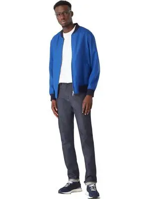 INDOCHINO Indochino Knotting Birdseye Bomber Jacket Blue