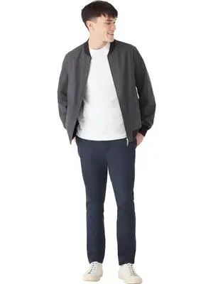 INDOCHINO Indochino Howell Wool Stretch Bomber Jacket Gray