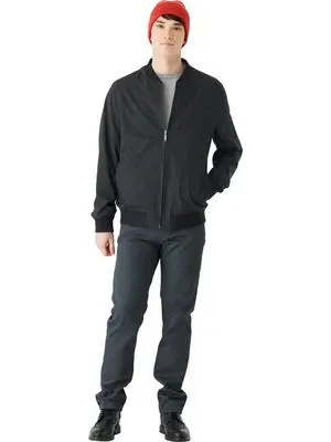 INDOCHINO Howell Wool Stretch Bomber Jacket - Gray