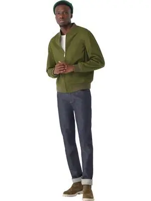 INDOCHINO Indochino Howell Wool Stretch Bomber Jacket Olive