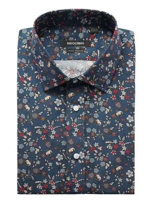 INDOCHINO Jacob Floral Multi Shirt - Navy