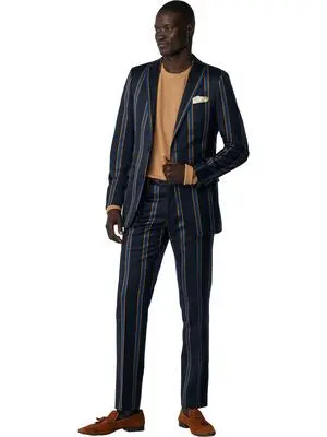 INDOCHINO Bardwell Stripe Blazer - Navy