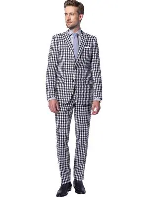 INDOCHINO Glaston Houndstooth Blazer - Black