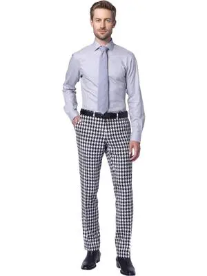 INDOCHINO Glaston Houndstooth Black And White Pants