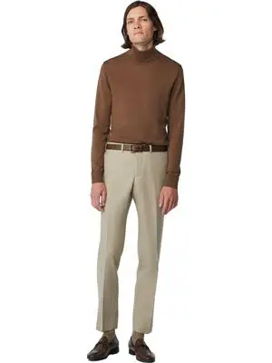 INDOCHINO Hoxton Wool Silk Flannel Pants - Sand