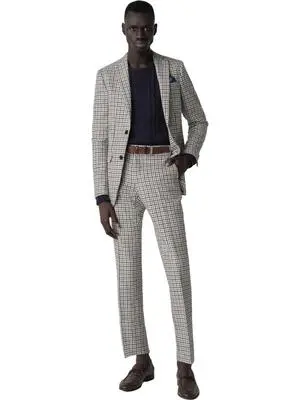 INDOCHINO Murlo Check Suit - Navy