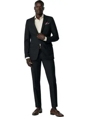 INDOCHINO Stockport Wool Linen Suit - Black