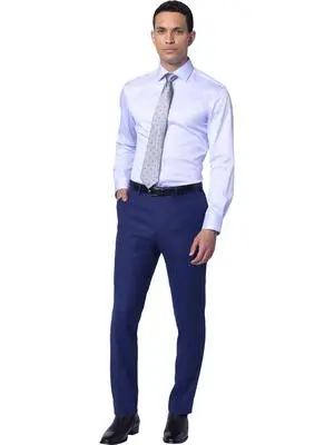 INDOCHINO Harrogate Chalk Stripe Tailored Wool-cashmere Pants - Navy