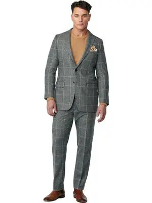 INDOCHINO Molveno Check With Brown Suit - Gray