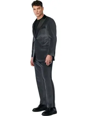 INDOCHINO Harford Velvet Dinner Jacket - Gray