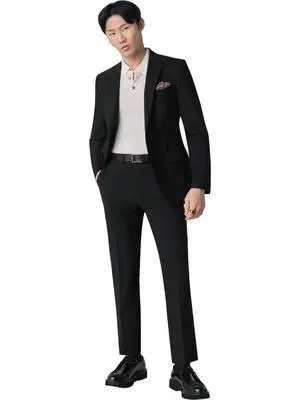 INDOCHINO Howell Wool Stretch Black Blazer Black