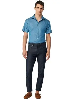 INDOCHINO Lea Floral Print Washed Casual Shirt - Blue