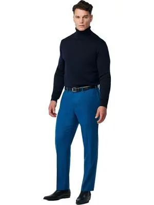INDOCHINO Monza Royal Flannel Tailored Trousers - Blue
