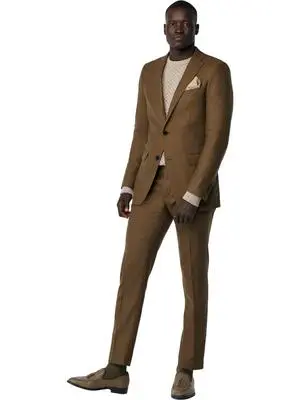 INDOCHINO Monza Royal Flannel Blazer - Brown