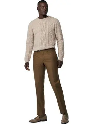 INDOCHINO Royal Flannel Tailored Trousers - Brown