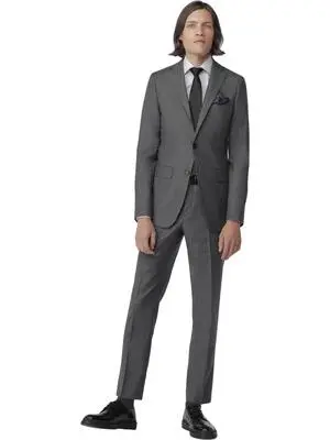 INDOCHINO Motta Basketweave Charcoal Suit - Gray