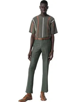 INDOCHINO Jubilee Wide Herringbone Pants - Green