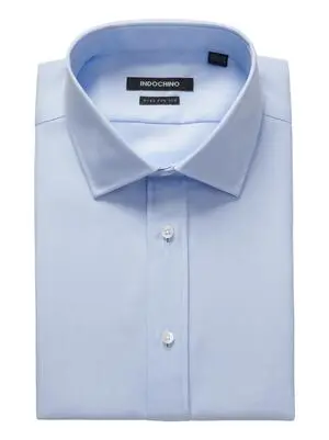 INDOCHINO Hyde Herringbone Shirt - Blue