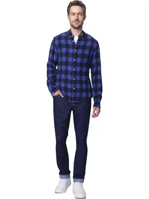 INDOCHINO Jackson Buffalo Flannel Casual Shirt - Blue
