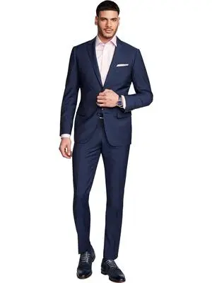 INDOCHINO Hamilton Sharkskin Blazer - Blue