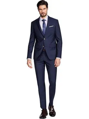 INDOCHINO Hamilton Sharkskin Navy Blazer - Blue
