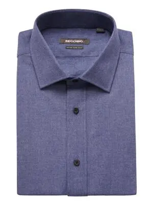 INDOCHINO Glynn Brushed Melange Shirt - Navy