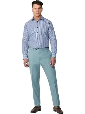 INDOCHINO Norwich Wool Stretch Trousers - Blue