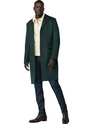 INDOCHINO Heartford Dark Chesterfield Overcoat - Olive