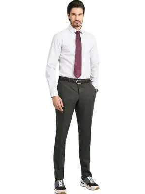 INDOCHINO Indochino Hayward Flannel Wool/Spandex Pants Olive
