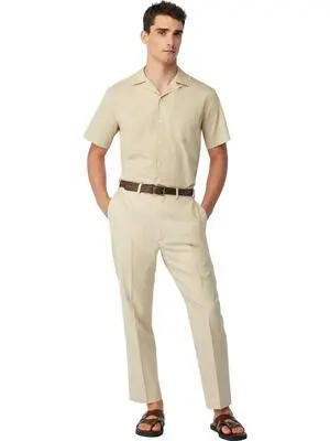 INDOCHINO Oakington Seersucker Camp Shirt - Sand