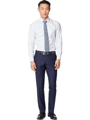 INDOCHINO Hexham Tailored Wool Blend Pants - Navy
