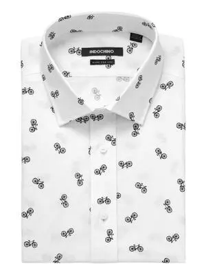 INDOCHINO Otham Bicycle Print Black Shirt