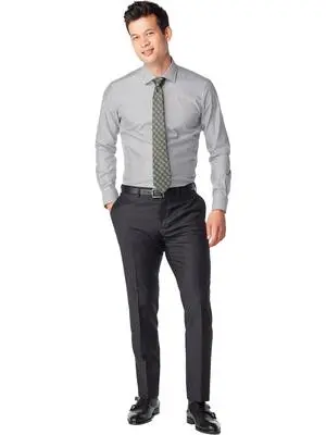 INDOCHINO Hexham Charcoal Tailored Trousers - Gray