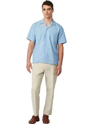 INDOCHINO Oxley Dobby Camp Shirt - Blue