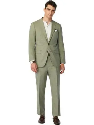 INDOCHINO Montella Wool Cotton Silk Blazer - Green