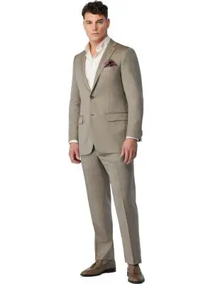 INDOCHINO Modica Herringbone Light Suit - Brown