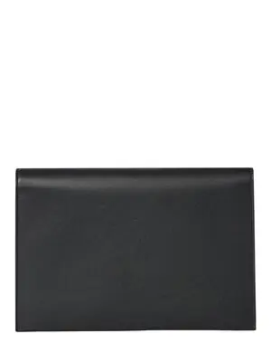 THE ROW Essential Leather Pouch - Black