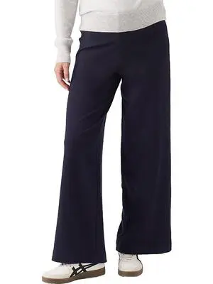 RIPE MATERNITY Ari Side Stripe Wide Leg Maternity Pant - Navy