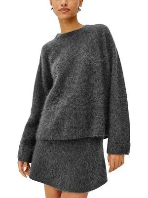 Rails Wool Cashmere Crewneck Sweater - Charcoal