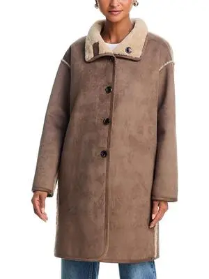 Velvet By Graham & Spencer Yves Faux Shearling Jacket - Coco Brown