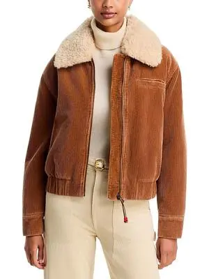 Xirena Bradley Sherpa Collar Cotton Corduroy Jacket - Camel