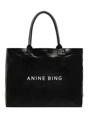 ANINE BING Anine Bing Leo Large Coated Canvas Tote Bag