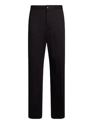 Casablanca Organic Cotton Twill Straight Leg Trousers - Black