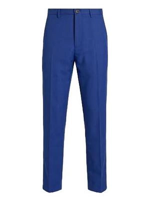 DEPARTMENT 5 Tailored Tapered Leg Polyester Pants - Blue