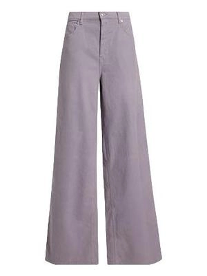 DEPARTMENT 5 Wide Leg Cotton And Elastane Gabardine Pants - Purple